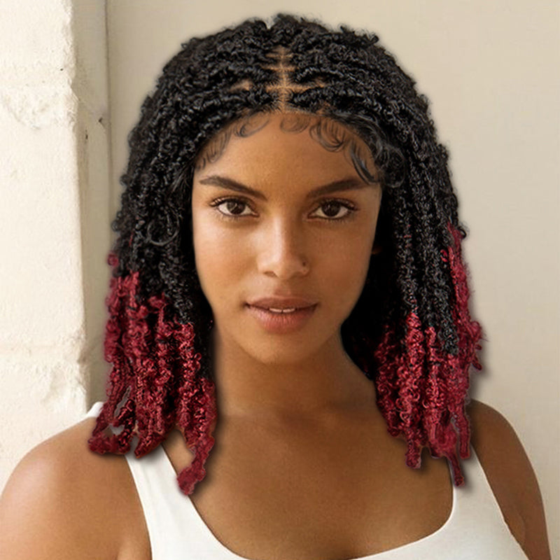 Anytime 9*6 Lace Front 14 inches Braided Wigs Synthetic Dreadlocks Hai ...